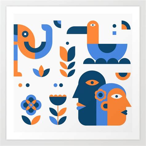 Modern Indigenous Geometric Art Print By Prism97 Society6
