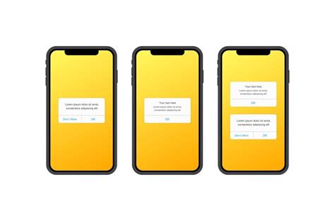 Premium Vector Notification On The Screen Flat Color Iphone Layout