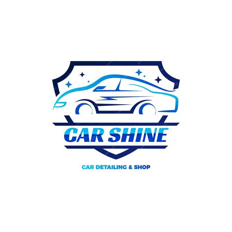 그라데이션 세차 로고 디자인 무료 벡터
