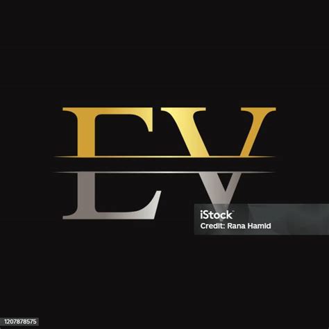 초기 Ev 편지 링크 된 로고 비즈니스 벡터 템플릿입니다 크리에이티브 레터 Ev 로고 디자인 0명에 대한 스톡 벡터 아트 및