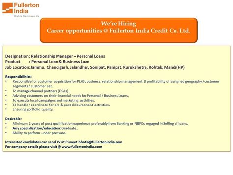 Puneet Bhatia On Linkedin Required Relationship Managers For