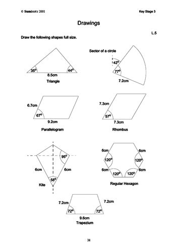 gcse edexcel maths shapes constructions teaching resources