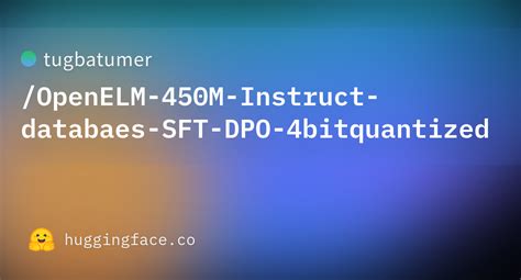 Tugbatumeropenelm 450m Instruct Databaes Sft Dpo 4bitquantized At Main