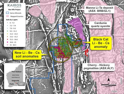 Roe Hills Spodumene Lithium Exploration Kairos Minerals