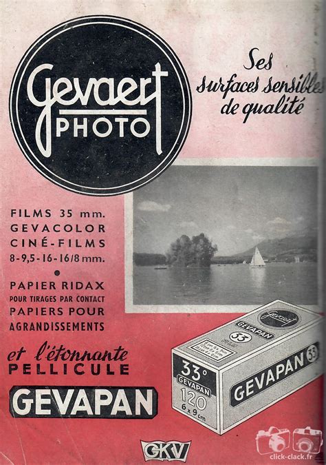 Gevaert Histoire Et Publicités Click Clack