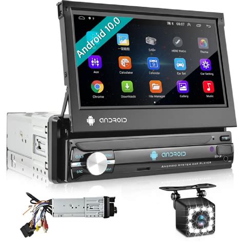 Buy Hikity Android Single Din Car Stereo With Sat Nav Inch Manual Flip Out Touch Screen Car