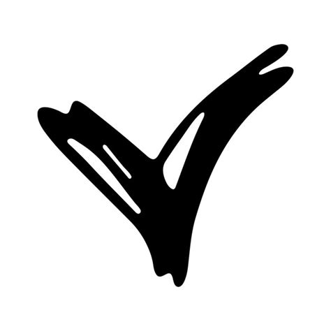 Premium Vector Hand Drawn Check Mark Illustration Marker Right Sign Clipart Ink Scribble