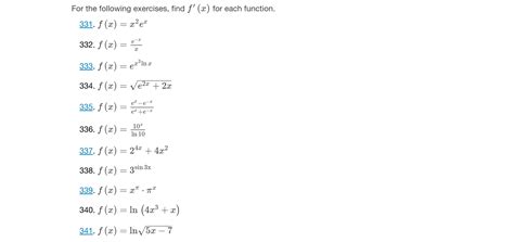 Solved For The Following Exercises Find F X For Each Chegg