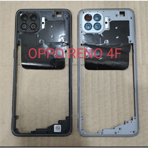 Jual Tulang Tengah Bezel Rangka Mesin Tutup Mesin Oppo Reno 4F Reno 4 F SPH2209 Black