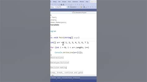 How To Define And Initialize An Array In C Csharp Shorts Short