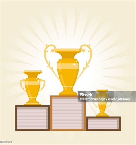 컵 메달 상 플랫 스타일의 연단 기호에 잔 일러스트 로고 벡터 디자인 1위에 대한 스톡 벡터 아트 및 기타 이미지 1위 Championship 가공의 인물 Istock