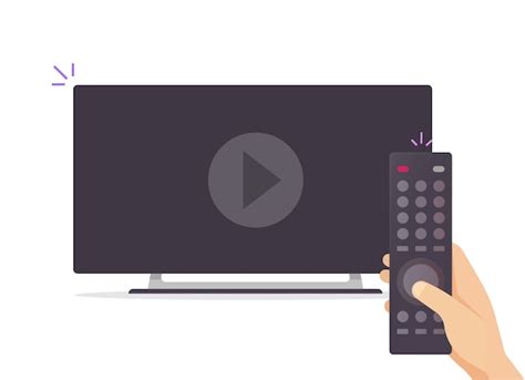 텔레비전 Tv 시청 비디오 영화 개념 평면 만화 일러스트 레이션 프리미엄 벡터