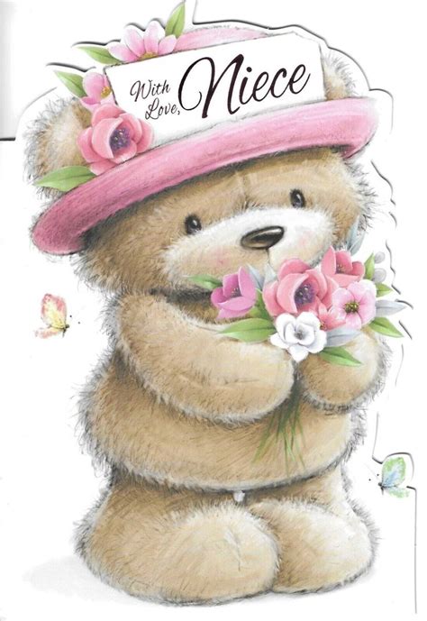 Niece Birthday Greeting Card 7x5 Cute Bear Ebay In 2024 Birthday