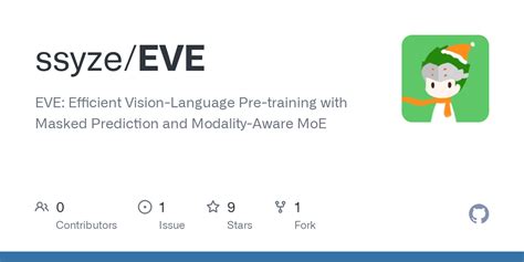 Github Ssyze Eve Eve Efficient Vision Language Pre Training With