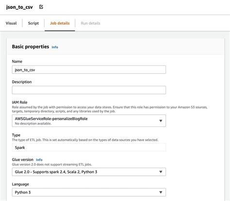 Setting Up Amazon Personalize With Aws Glue Aws Machine Learning Blog