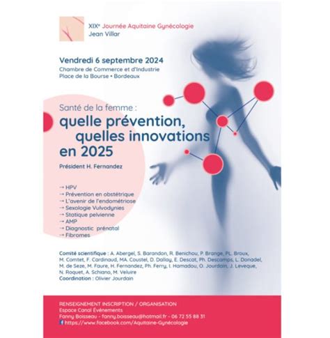 XIXe Journée Aquitaine Gynécologie Vendredi septembre Santé de la femme quelle