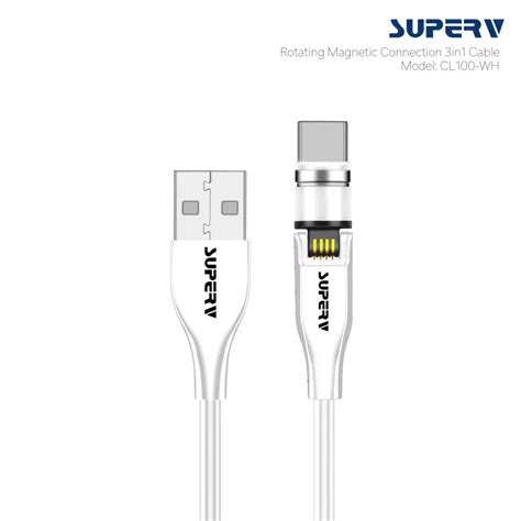 Wellent 偉倫 Superv Cl100 3ft1metre Usb A To Micro Usbtype Clightning Usb Cable Magnetic Wellent 偉倫 Superv Cl100 3ft1metre Usb A To Micro Usbtype Clightning Usb Cable Magnetic