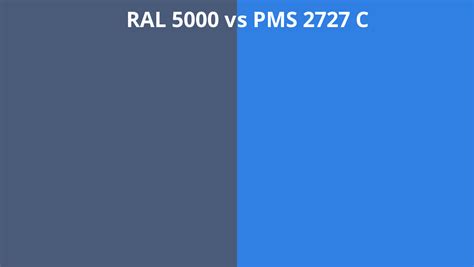 Ral 5000 Vs Pms 2727 C Ral Colour Chart Uk