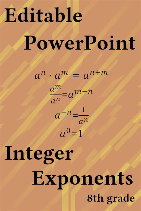 Editable Powerpoint Integer Exponents 8 Ee A 1 Editable Powerpoint