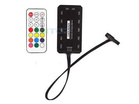 120mm RGB LED Fans With 10 Port Fan Hub Remote Control Box For PC Cases CPU Coolers 3 Fan