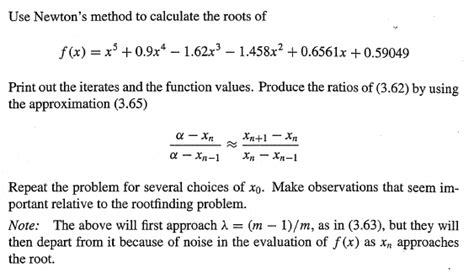 use newton s method to calculate the roots of print