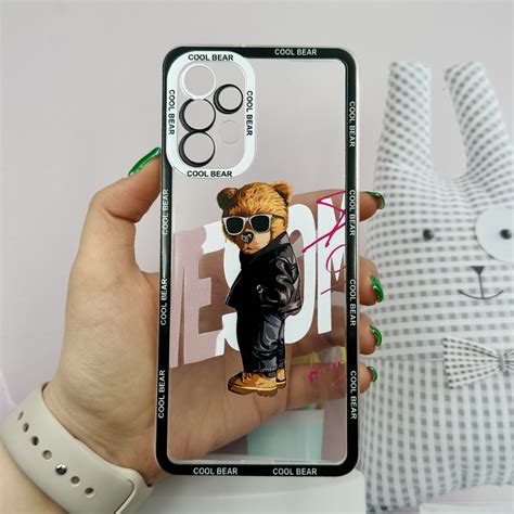 قاب گوشی Galaxy A32 4g سامسونگ ژله ای طرح تدی محافظ لنزدار کد 70137