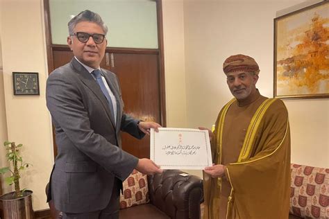 Pakistan Ambassador Presents Copies Of His Credentials Om