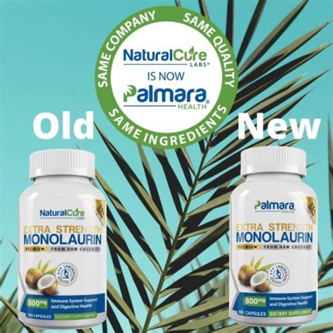 Palmara Health Extra Strength Monolaurin 800mg 100 Capsules 33 More