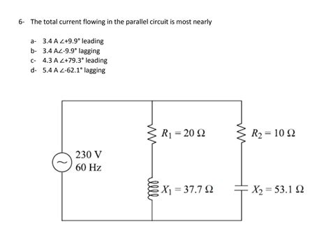 Solved The Total Current Flowing In The Parallel Circuit Chegg