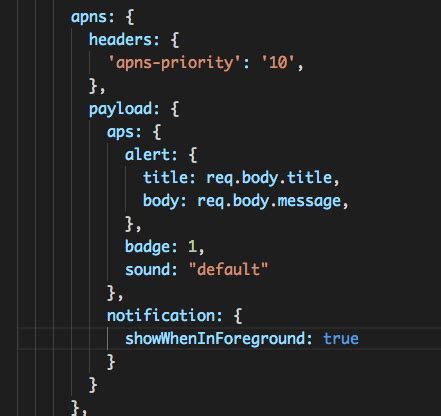 ShowWhenInForeground Issue 889 EddyVerbruggen Nativescript Plugin