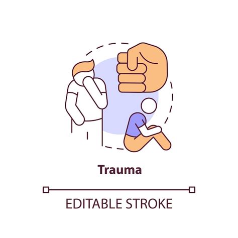 Icono Del Concepto De Trauma Vector Premium