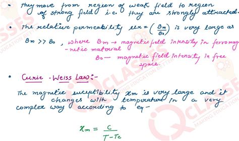 Class 12 ISC Physics Important Notes Chapter Magnetic Classification Of