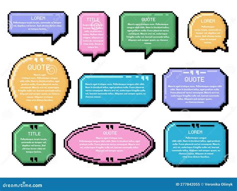 pixel art speech bubble dialogue boxes retro 8 bit arcade game style
