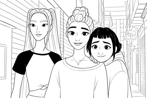 케이팝데몬헌터스 색칠도안 모음 🎨 무료도안 케데헌 K데헌 색칠놀이 네이버 블로그