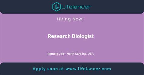research biologist remote job at outlier lifelancer