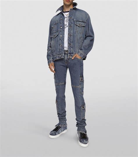 Mens Dolce Gabbana Multi Patchwork Denim Jacket Harrods UK