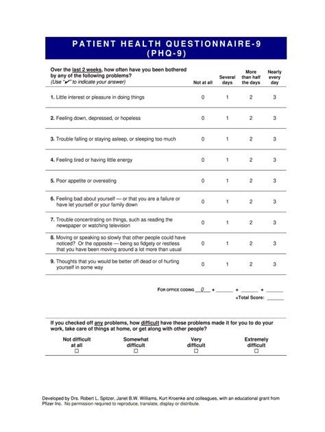 Phq 9 Pdf Fill Out Sign Online DocHub