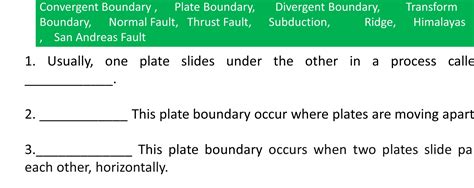 Convergent Boundary Plate Boundary Divergent StudyX