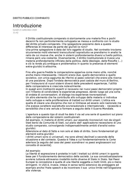 Diritto Pubblico Comparato Docsity