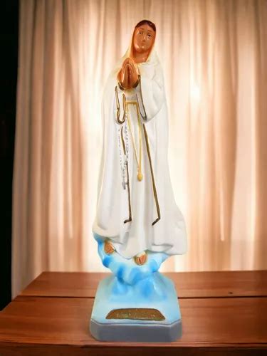 Imagem Nossa Senhora De Fátima De Gesso 33cm