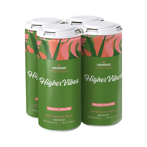 Find Wunder Higher Vibes Thc Watermelon Basil 4 Pk Hw Lounge