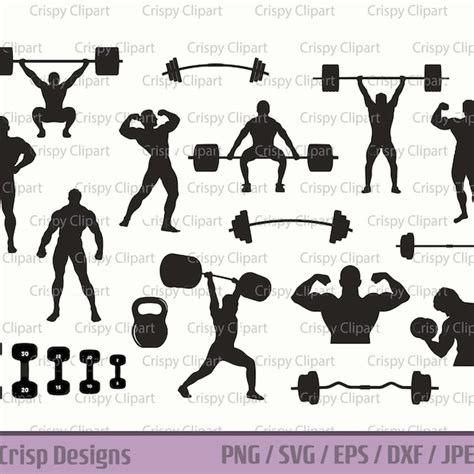 Body Builder Silhouette Etsy