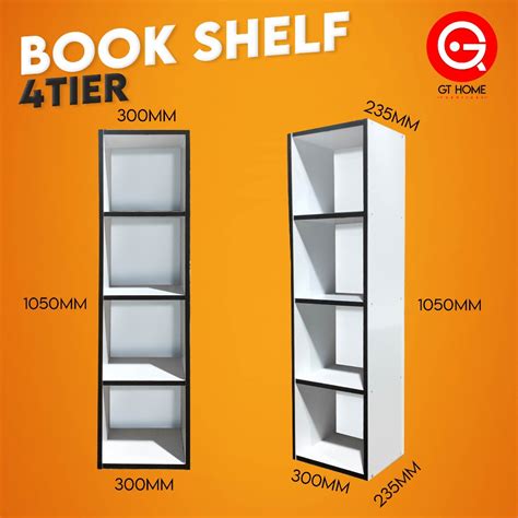 Ready Stock 3 Tier Bookshelf Diy Utility Shelf Rak Buku 3 Tingkat