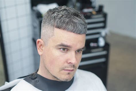 Long Caesar Haircut Fade