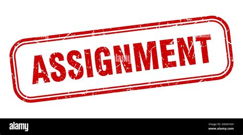 Assignment Stamp Assignment Square Grunge Red Sign Stock Vector Image And Art Alamy