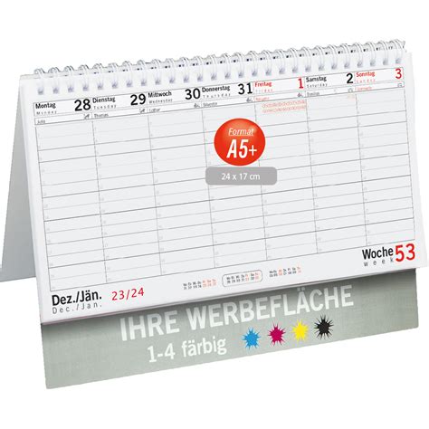 Tischkalender Midi Aufsteller Bedruckt
