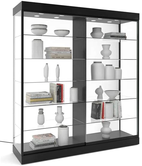72 Glass Showcase Cabinet Eight Led Lights