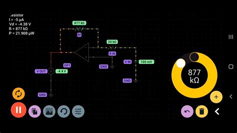 Simulasi Inverting Op Amp Proto Circuit Simulator Youtube