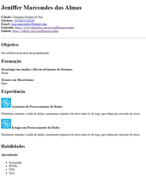 GitHub Jeniffermarcondes Curriculo Html Primeiro Desafio Do Curso