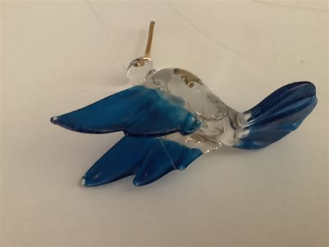 Vidrio soplado Par de figuras de COLIBRÍ adorno colgante Etsy